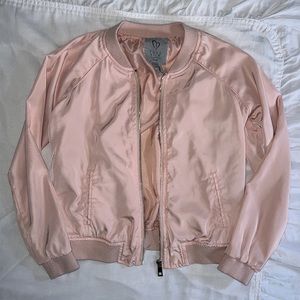 Full Tilt | Jackets & Coats | Full Tilt Light Pink Bomber Jacket | Poshmark
